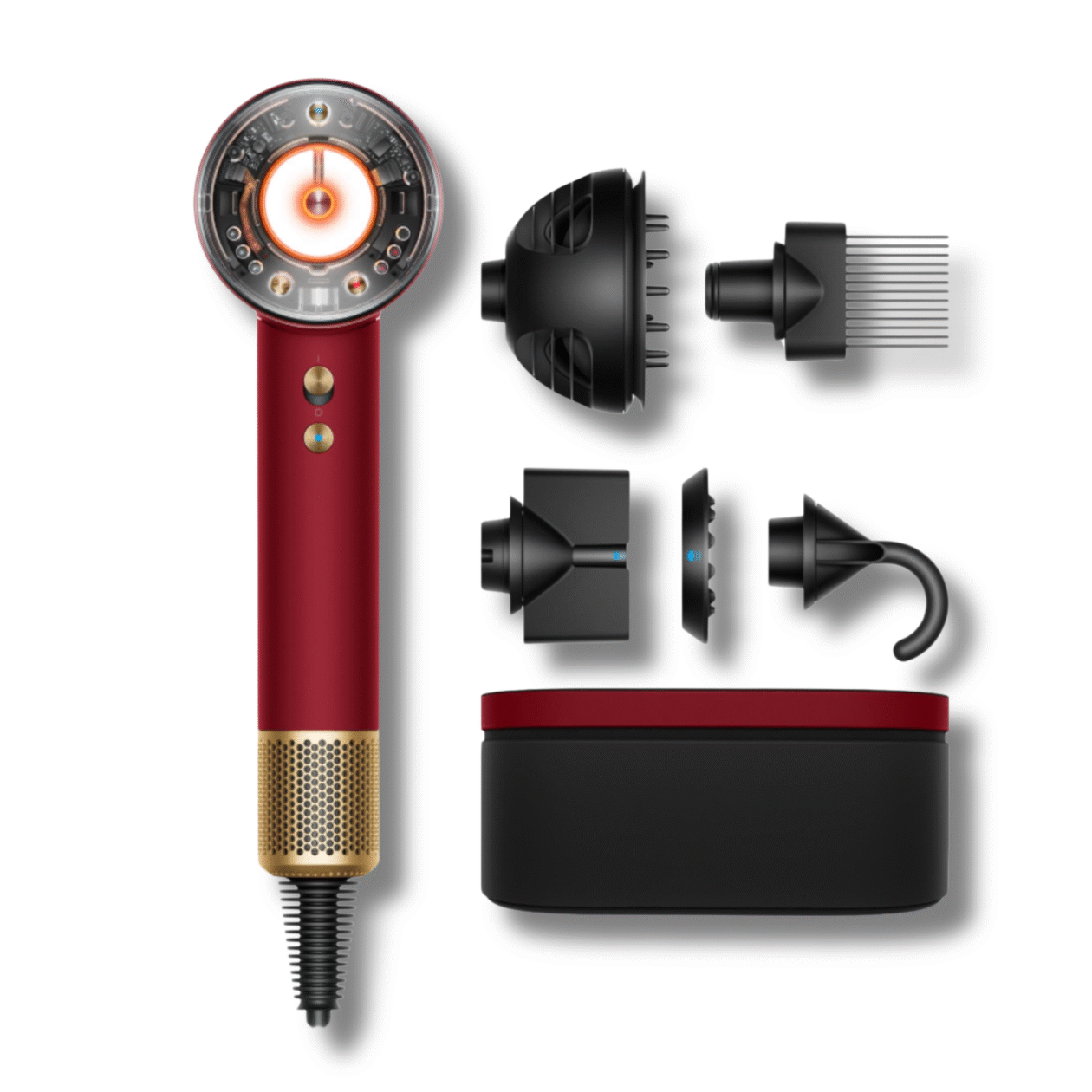 Dyson Supersonic Nural Hair Dryer Red Velvet Gold - Aurayis - Luxury ...